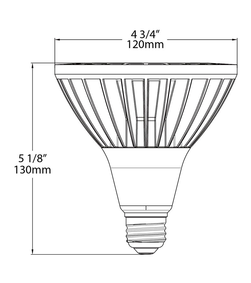 RAB 26W 3000K PAR38 Dimmable LED 90 CRI 25 Degree Beam