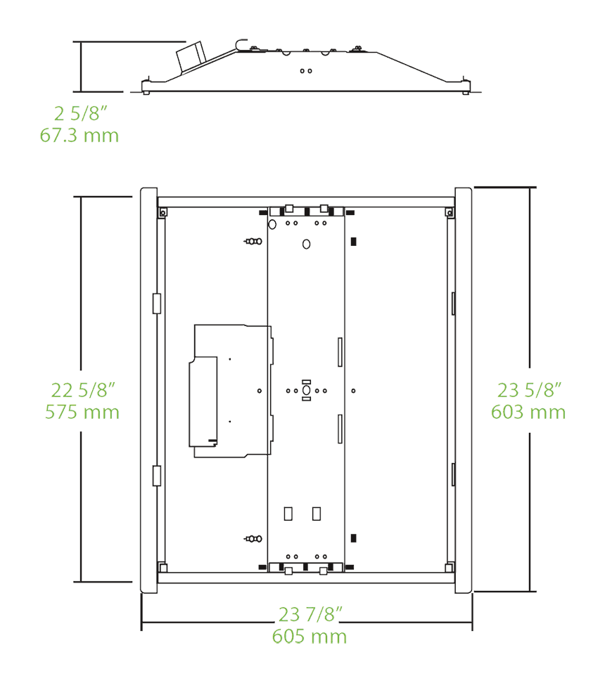 RAB 29W 5000K 2x2 LED Retrofit Troffer with Battery Backup