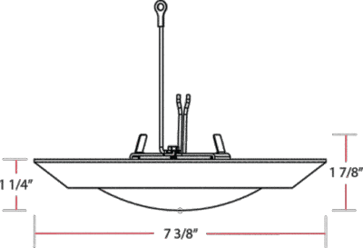 RAB 7 3/8" 15 Watt 3500K Dimmable LED Disk Light