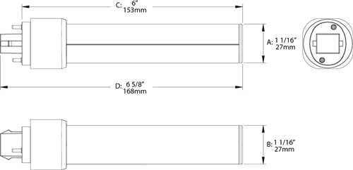 RAB 9 Watt 3500K G24d/G24q Base Horizontal PLC LED