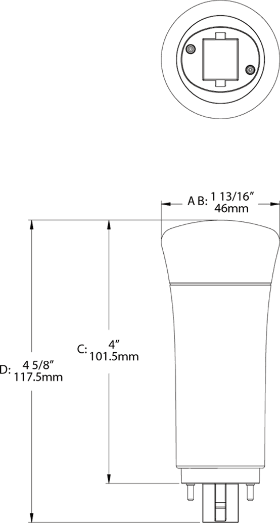 RAB 9 Watt 4000K G24d/G24q Base Vertical PLC LED