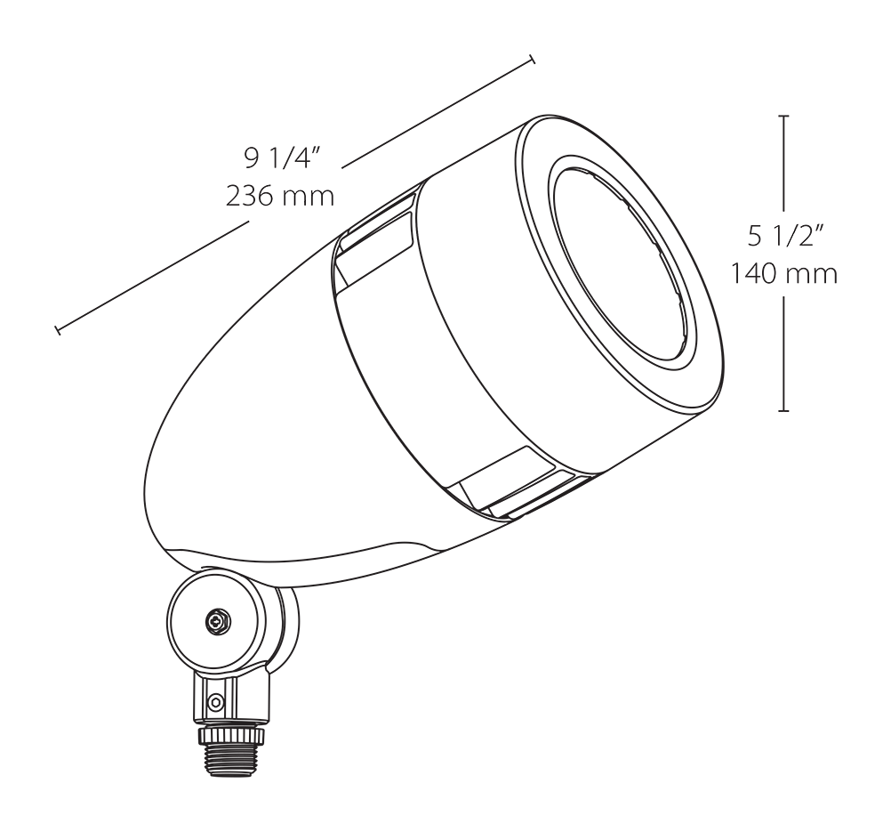 RAB 26 Watt 4000K Black Outdoor LED Bullet Spotlight
