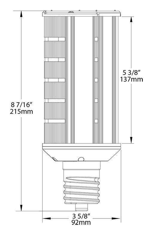 RAB 40W 5000K LED Wall Pack with Mogul Base