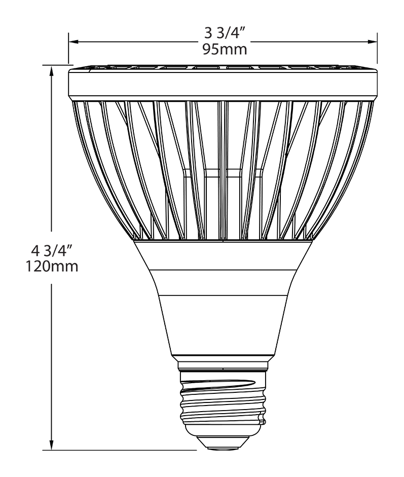 RAB 19W 4000K Commercial PAR30L 90 CRI LED 40 Degree Beam