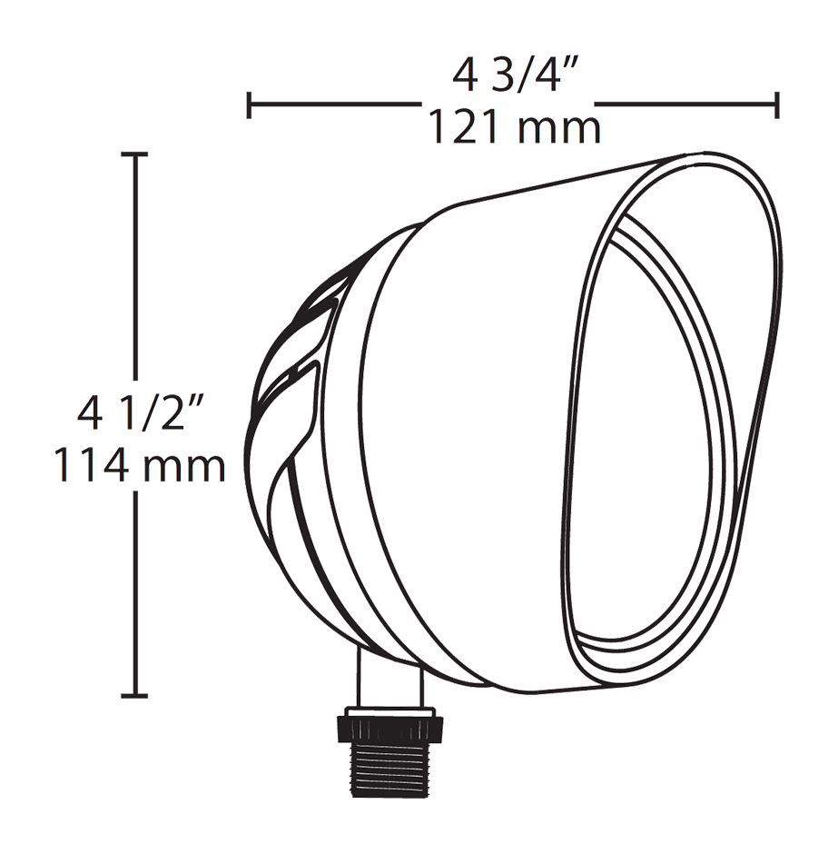 RAB 12 Watt 3000K Black LED Bullet Floodlight Fixture