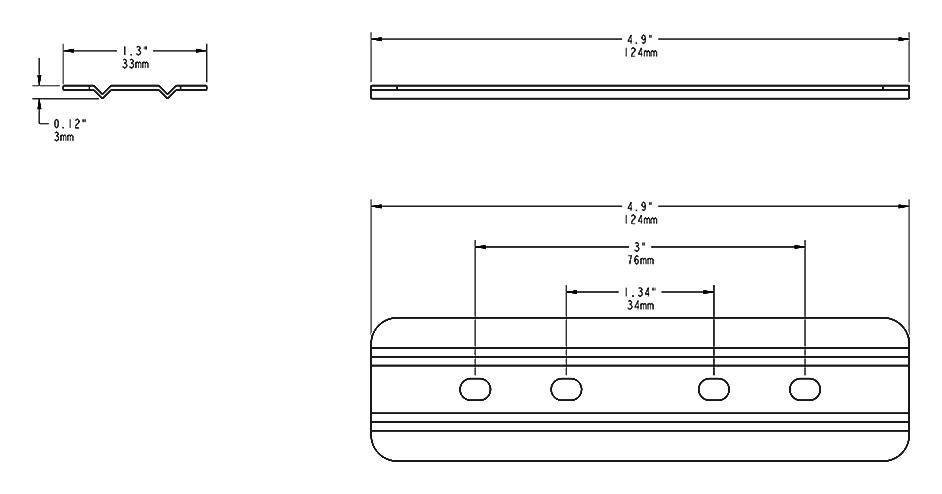 Rab White Bracket Plate for Joining LED Strip Fixtures