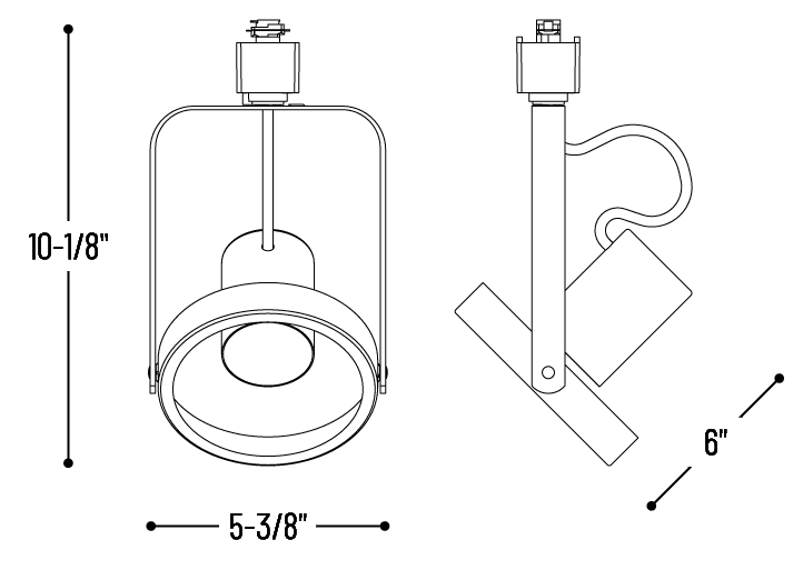 Nora Bronze PAR38/BR40 Gimbal Ring Track Head Lamp Holder