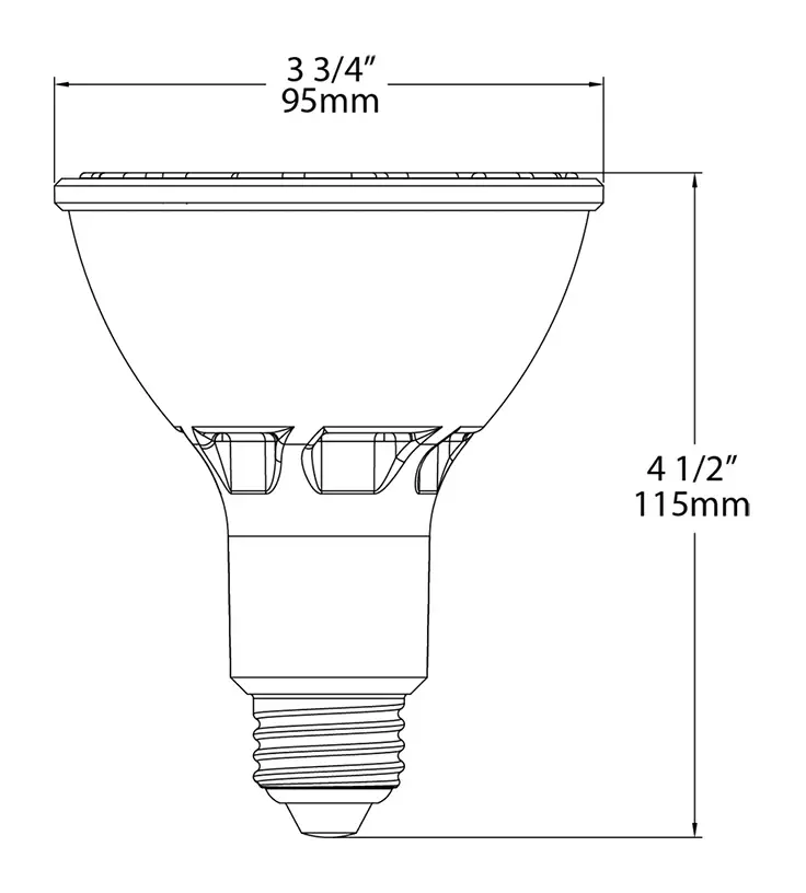 RAB 11W 5000K PAR30L Dimmable LED 90 CRI 25° Beam