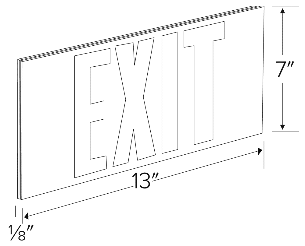 Red Self Illuminating Exit Sign - ELCO Lighting